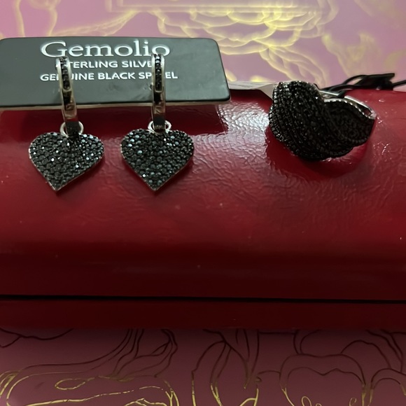 Gemolio | Jewelry | New Gemolio Sterling Silver Genuine Black Spinel ...